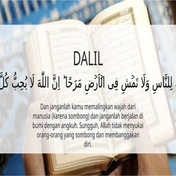 Dalil terkait Akidah Akhlak dalam Islam. | PPTX