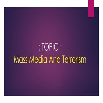 Media & Terrorism | PPTX