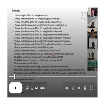 menejemen operasi Kereta api semester genap | PPT