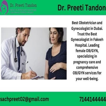 Obstetrician And Gynecologist In Dubai | PPTX