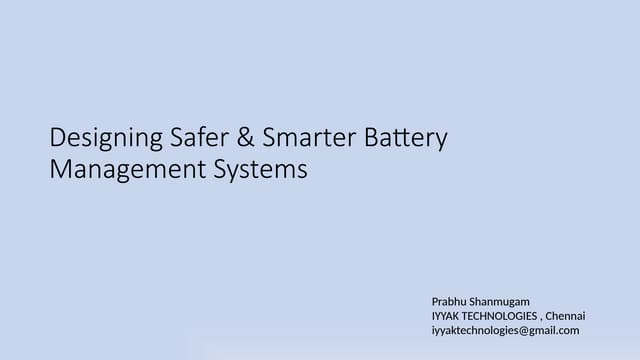 BATTERY MANAGEMENT SYSTEM (BMS) IN ELECTRIC VEHICLES | PDF | Operating Systems | Computer ...