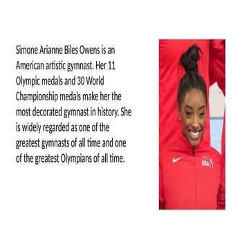 Simone biles gymastics case study and how | PPT