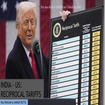 A tariff is a tax on imported goods to protect local industries and ...