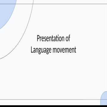 Presentation1 for language movement of bd | PPT