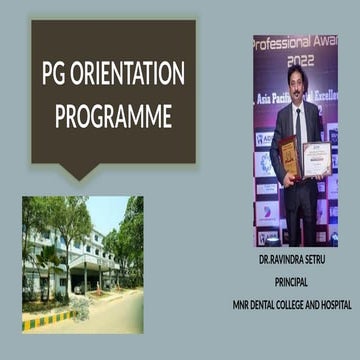 Ug orientation internship programme mnr Dental college | PPT