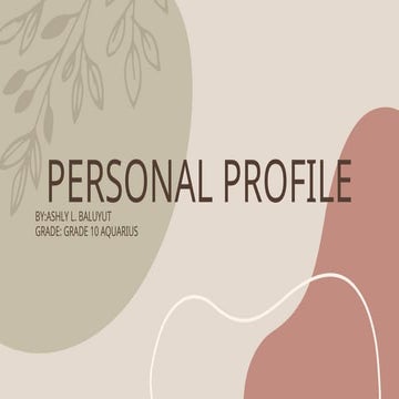PERSONAL PROFILE PPTX EXAMPLE91000000000 | PPTX