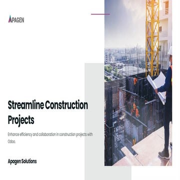 Streamline Construction Projects With Odoo Project Management Pptx
