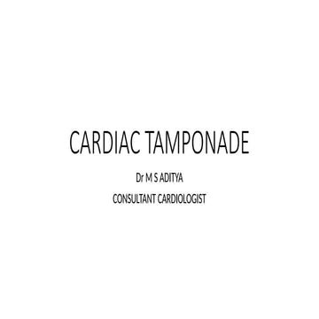 cardiac tamponade clinical and imaging fellows | PPTX