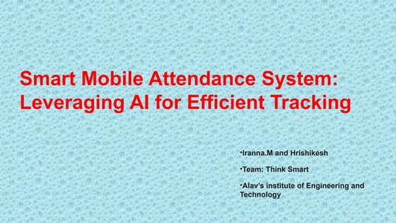 Smart Curriculum Activity & Attendance App | PPTX