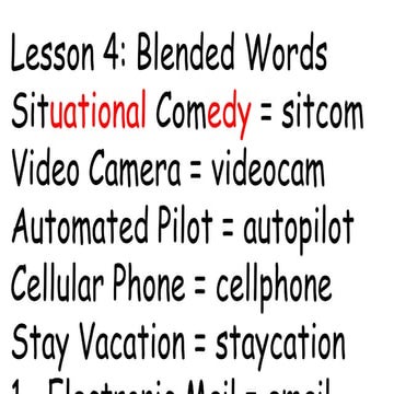Blended Words: Blended Words: Blended Words:Blended Words:Blended Words ...