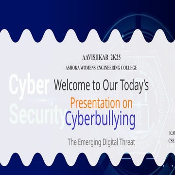 Presentation on the cyber bullying in digital threat | PPTX