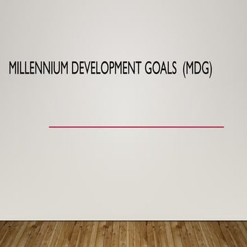 8 Millennium Development Goals (MDG) | PPTX
