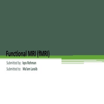 Functional MRI / Basic Knowledge about MRI basically Functional MRI | PDF