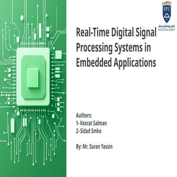 Real-Time Signal Processing: Implementation and Application | PPT