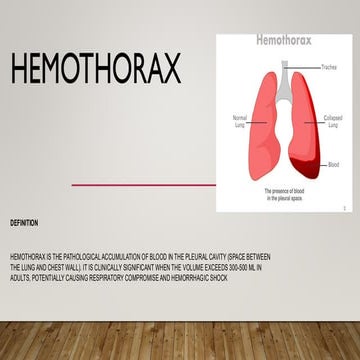 Presentation hemothorax.pptx.. surgery topic | PDF