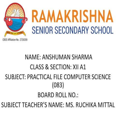 PRACTICAL-1 COMPUTER SCIENCE 403.p sql program df | PDF