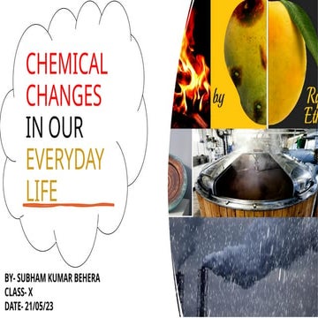 Chemical Changes in Our Everyday Life Cbse | PPTX