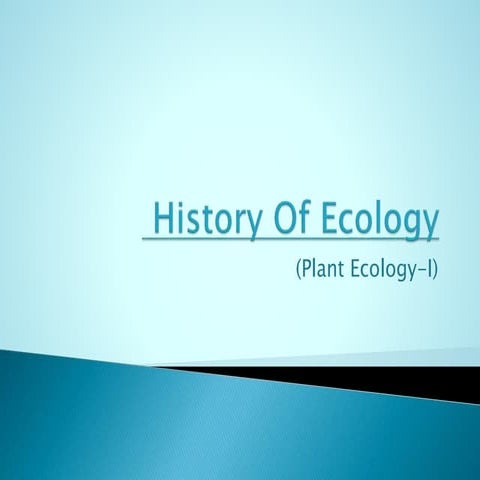 History of Ecology | PPTX