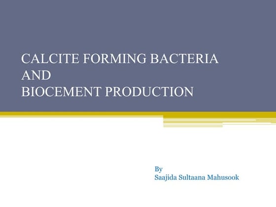 Sustainable Biocement Production Using Microbes.pptx