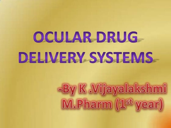 CONTROLLED DRUG DELIVERY SYSTEMS | PPT | Chemistry | Science
