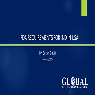 Overview of FDA requirements for IND | PDF