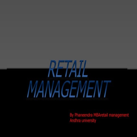 retail management | PPTX