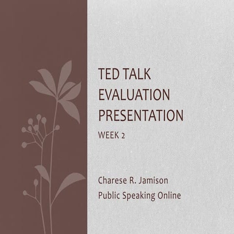 Presentation 1 ted talk | PPTX