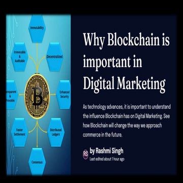 Blockchain Importance in Digital Marketing | PPTX