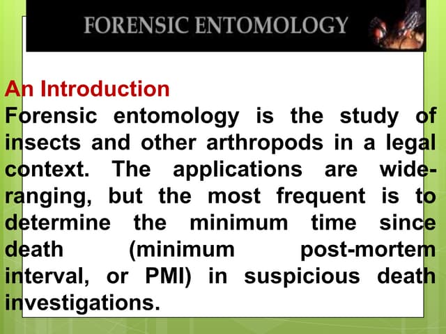 forensic botany .................................... | PPTX | Crime ...