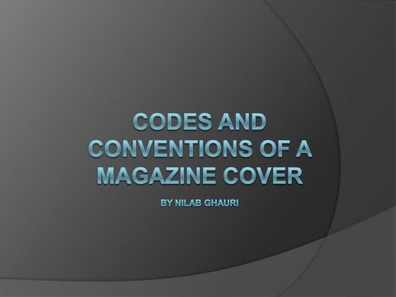 Key terms of a magazine front cover | PPTX | Technology & Computing