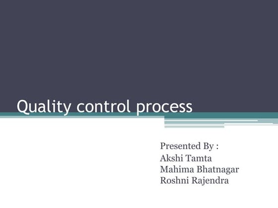 Quality Control | PPT