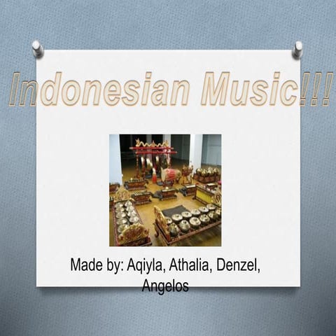 Indonesian music | PPTX