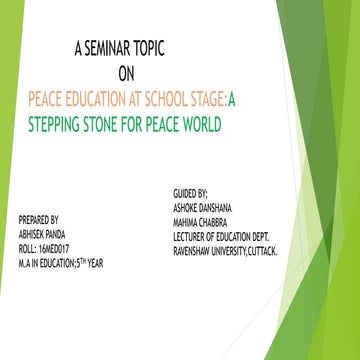 PEACE EDUCATION | PPTX