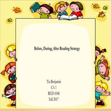 Before, During, After Reading Strategies | PPTX