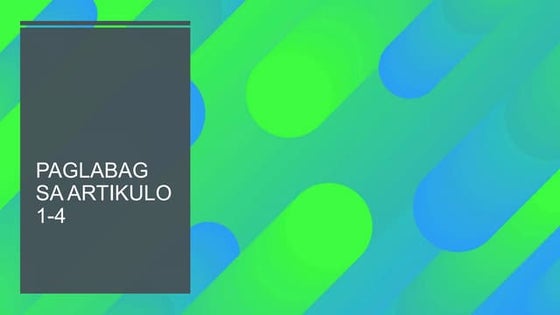 Artikulo III- Saligang Batas ng Pilipinas 1987 | PPT