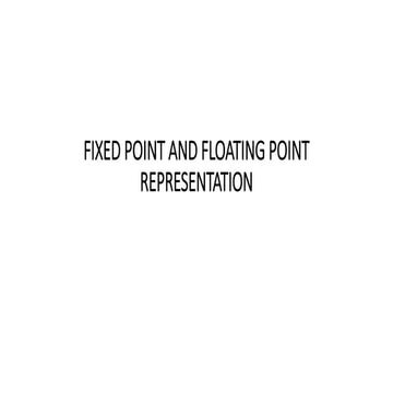 Fixed Point And Floating Point Representation Pptx Computing Technology And Computing