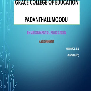 Presentation on environmental education | PPTX