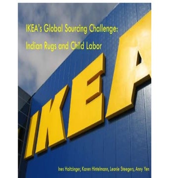 Ikea's Global Sourcing Challenge: Indian Rugs and Child Labor | PPTX