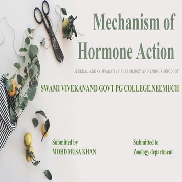 Slide on mechanism of hormone action(endocrinology) | PDF