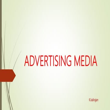 ADVERTISING MEDIA | PPT