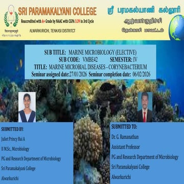 Comprehensive Study on Marine Microbial Diseases: Focus on ...
