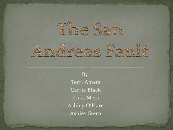The san andreas fault | PPTX