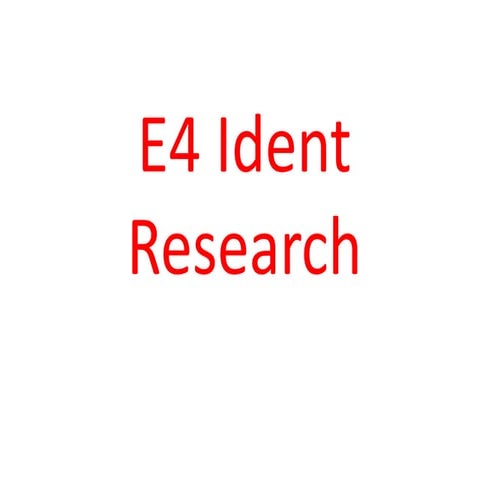 E4 Ident Research | PPTX