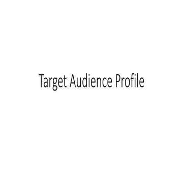 Target Audience Profile | PPTX