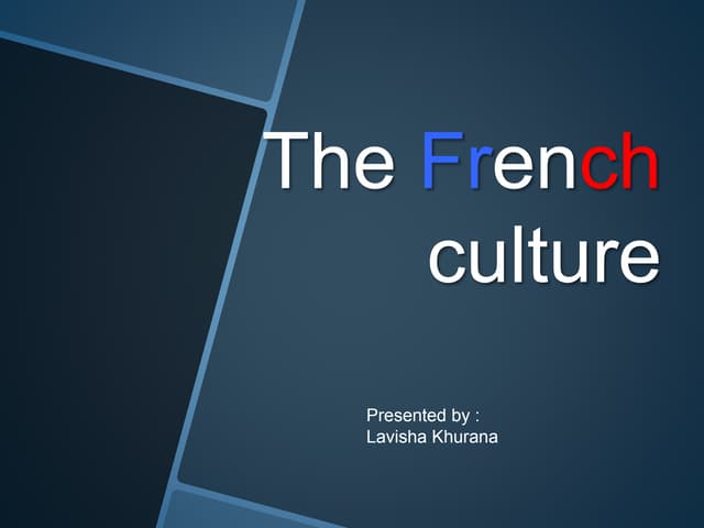 French Culture | PPTX