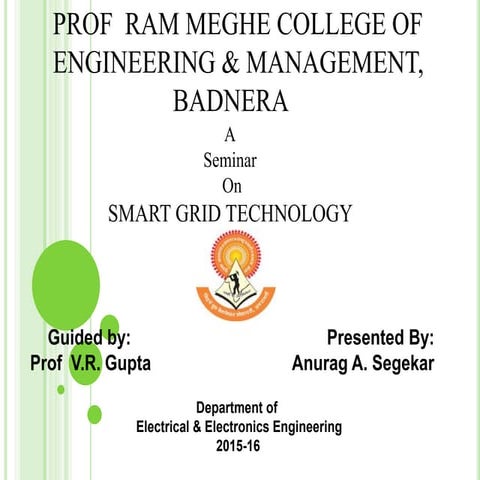 SMART GRID TECHNOLOGY | PPT