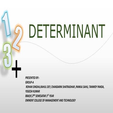 Determinant Ppt