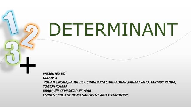 Determinant Ppt