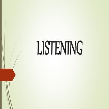 Presentation listening topic | PPT