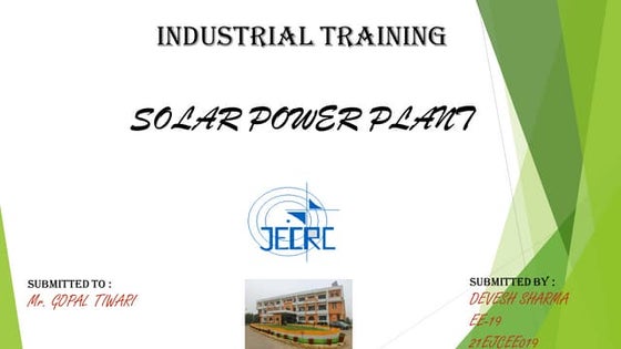 Solar power plant | PPT